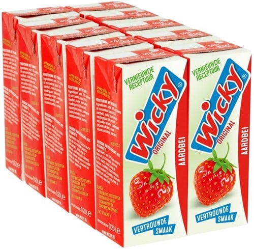 Wicky Aardbei (10 x 200 ml)